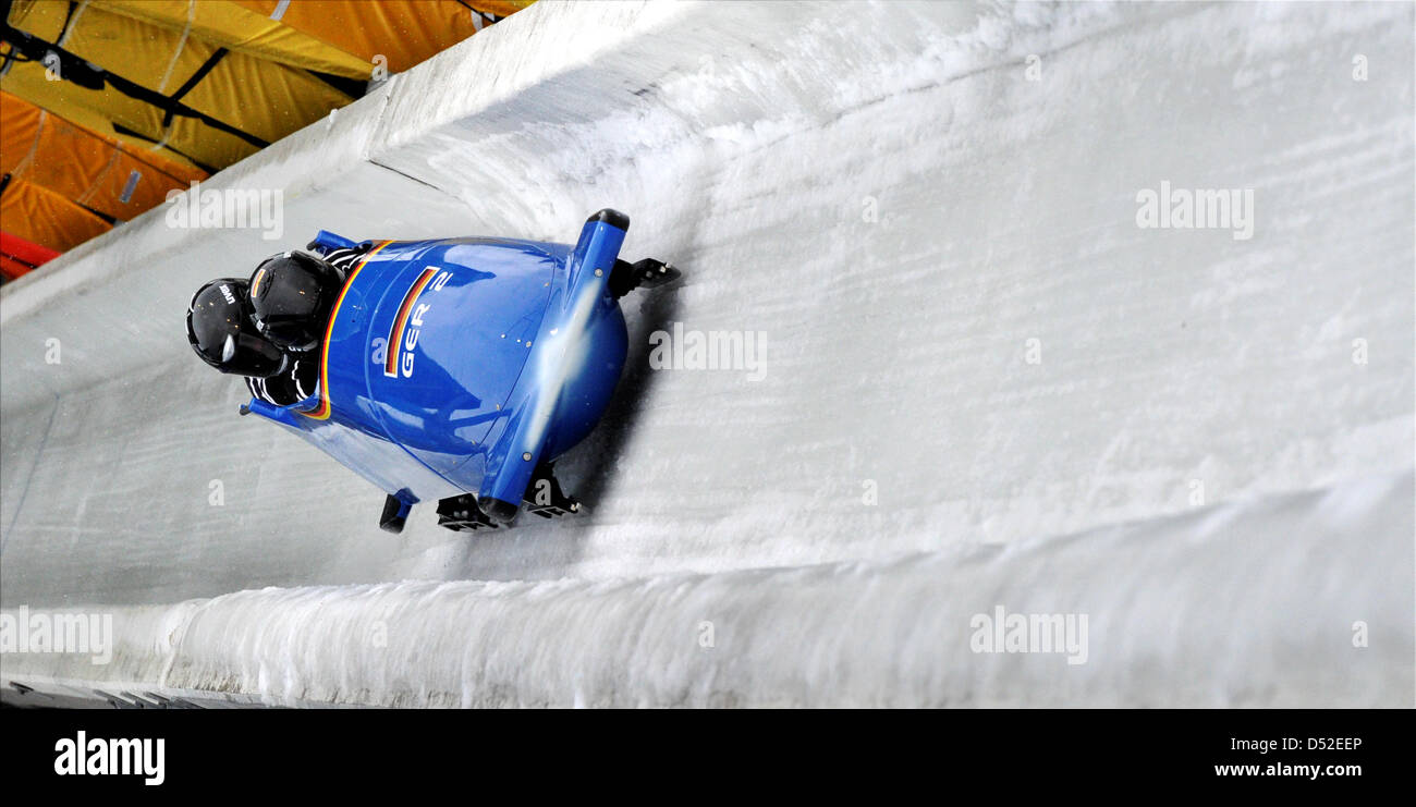 Bobsleigh Germany 2 with Thomas Florschuetz, Ronny Listner, Richard ...