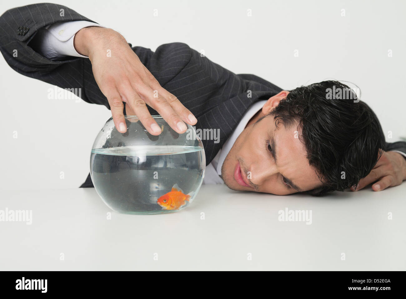 Man Fishbowl Head High Resolution Stock Photography and Images - Alamy