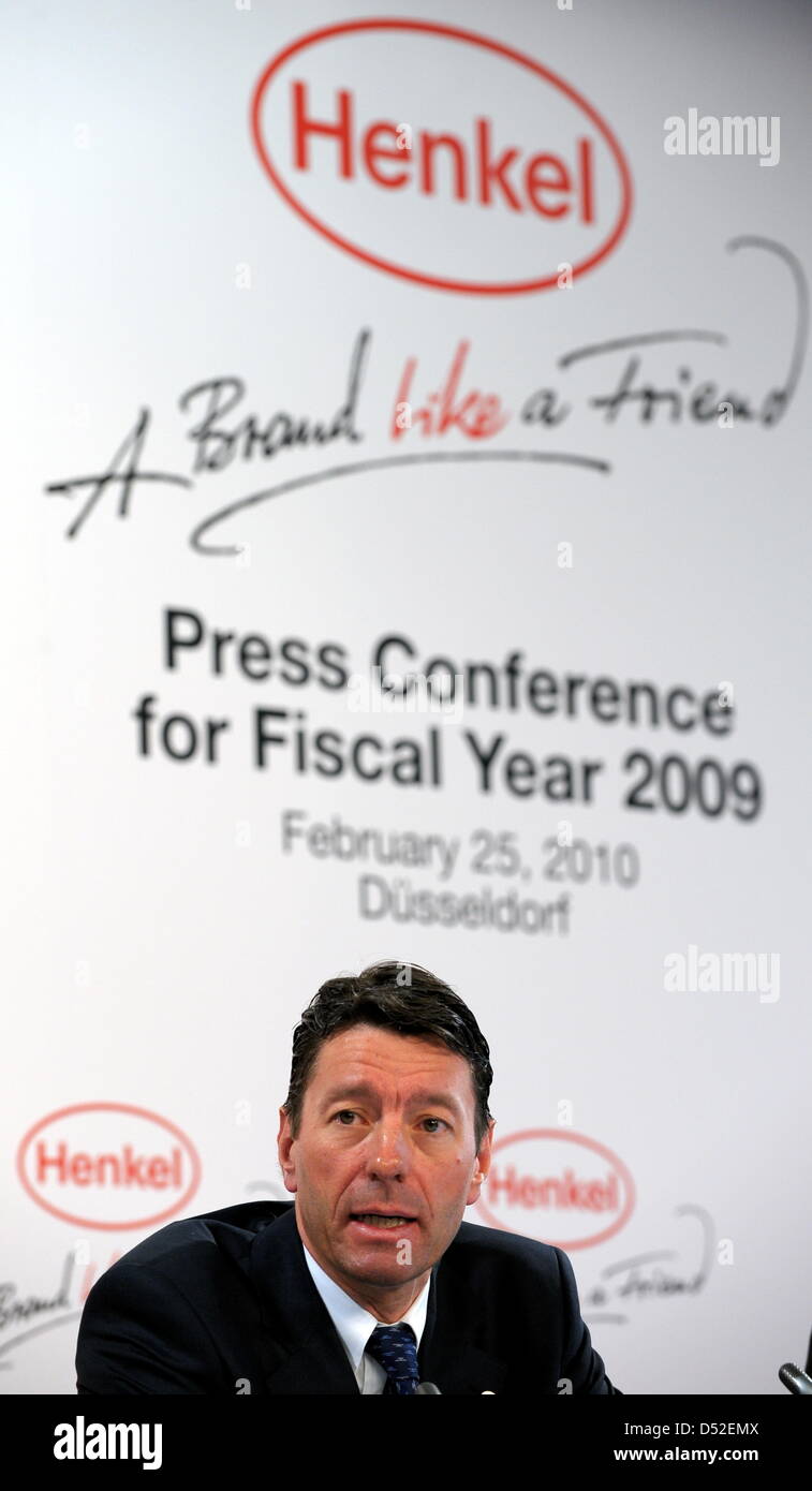 Chief Executive Officer of Henkel Kasper Rorsted attends a press ...