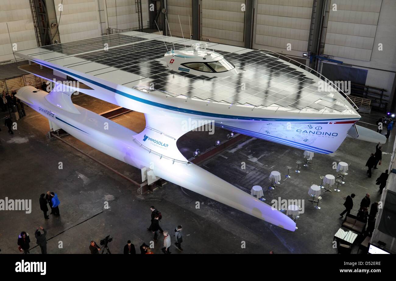 The world's biggest solar-powered ship 'Planet Solar' is unveiled at ...