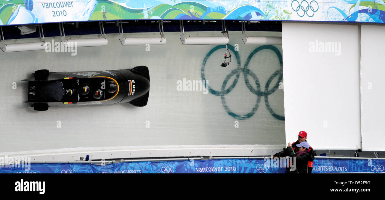 Bobsleigh Germany 3 with Karl Angerer, Andreas Bredau, Alexander Mann ...