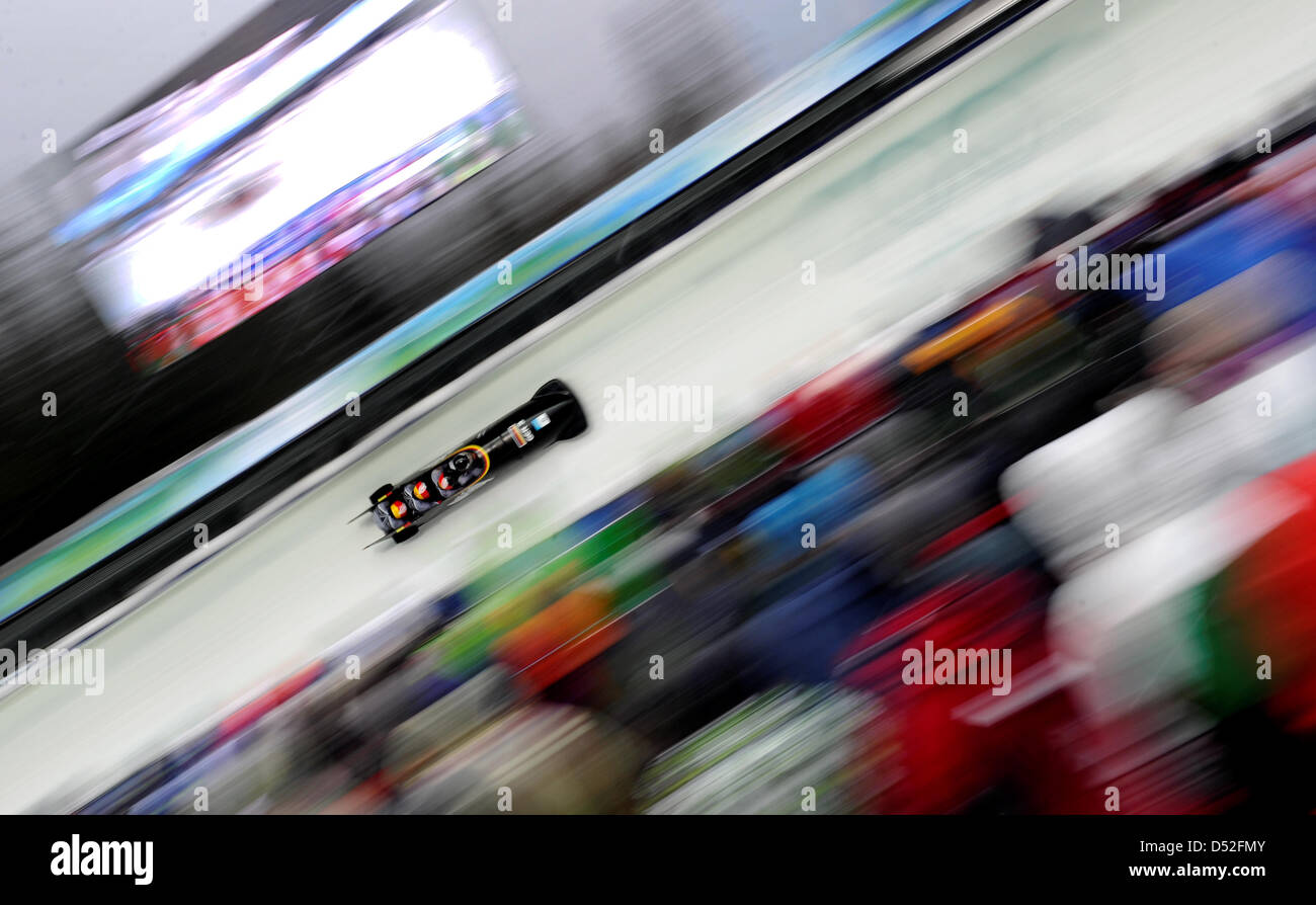 Bobsleigh Germany 3 with Karl Angerer, Andreas Bredau, Alexander Mann ...