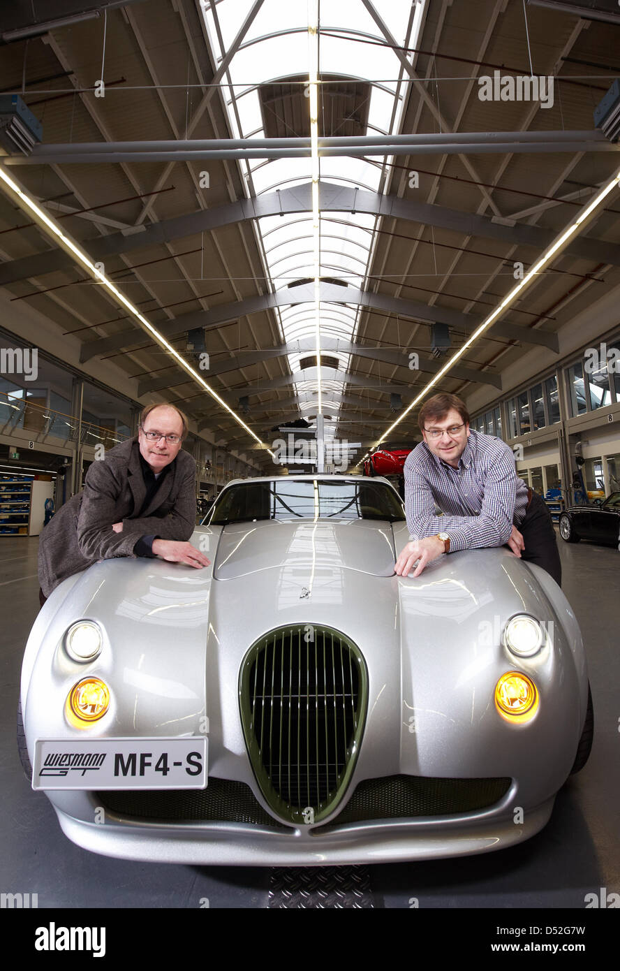 Brothers Friedhelm Wiesmann (L) and Martin Wiesmann pose with the new ...