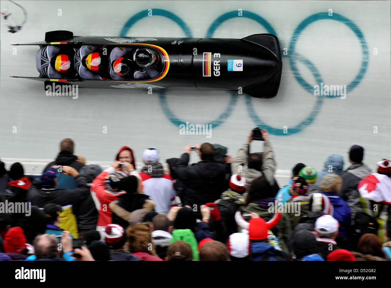 (R-L) Karl Angerer, Andreas Bredau, Alexander Mann and Gregor Bermbach ...