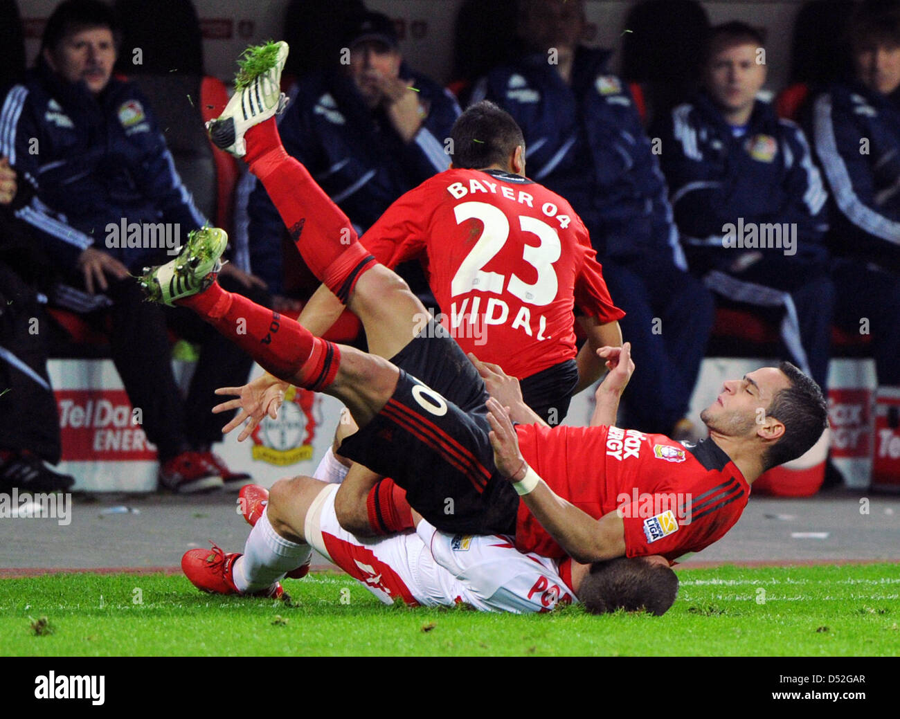 Bayer leverkusens augusto arturo vidal hi-res stock photography and ...