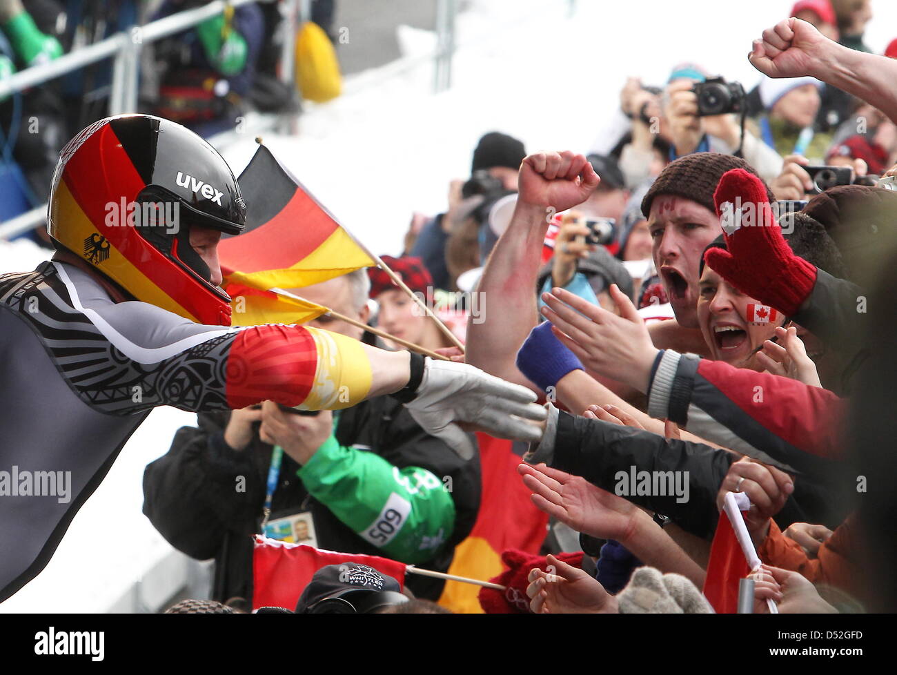 Alexander Mann of team Germany after the Mens' Bobsleigh four-man heat ...