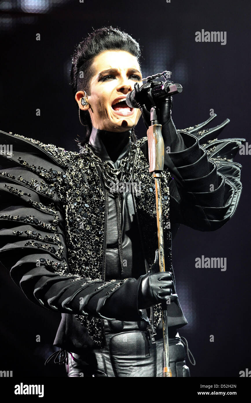 German rock band 'Tokio Hotel' with singer Bill Kaulitz performs a show ...