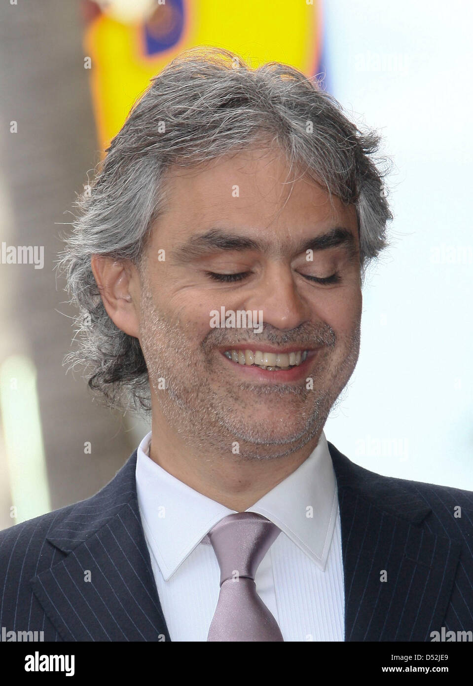 Italian born singer Andrea Bocelli attends the ceremony for Andrea ...