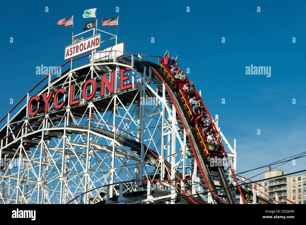 CYCLONE ROLLER COASTER (©VERNON KEENAN 1927) ASTROLAND AMUSEMENT PARK ...