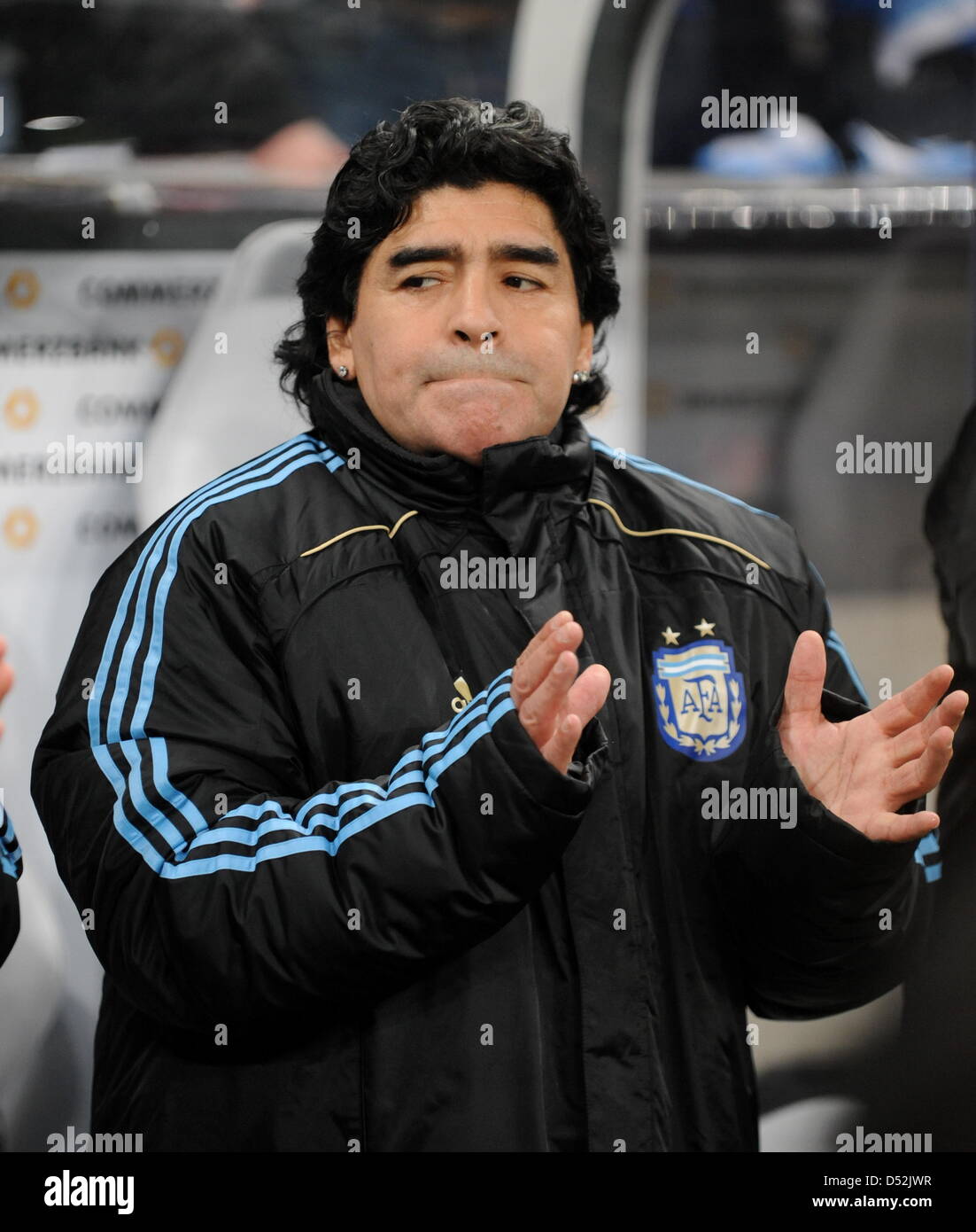 Diego Armando Maradona, head coach of Argentina's national team ...