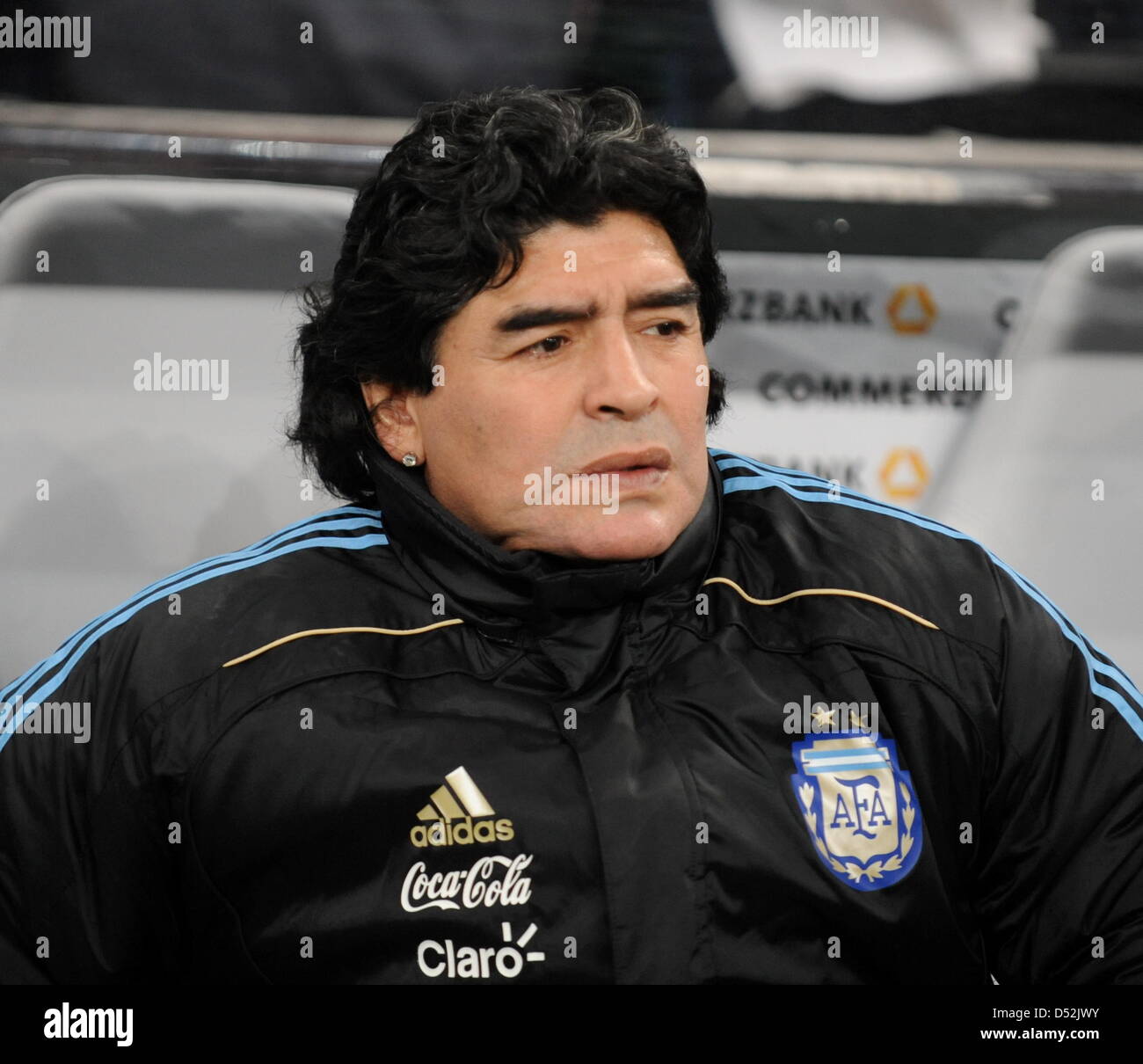 Diego Armando Maradona, head coach of Argentina's national team ...