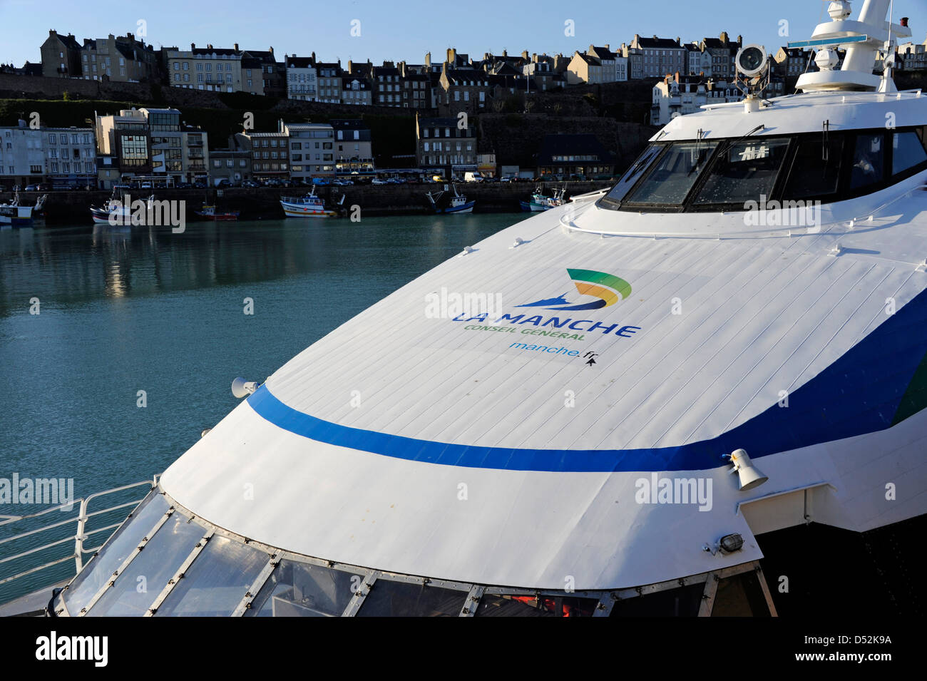 Ferry in Grandville harbour,Manche,Basse-Normandie,Cotentin,France ...