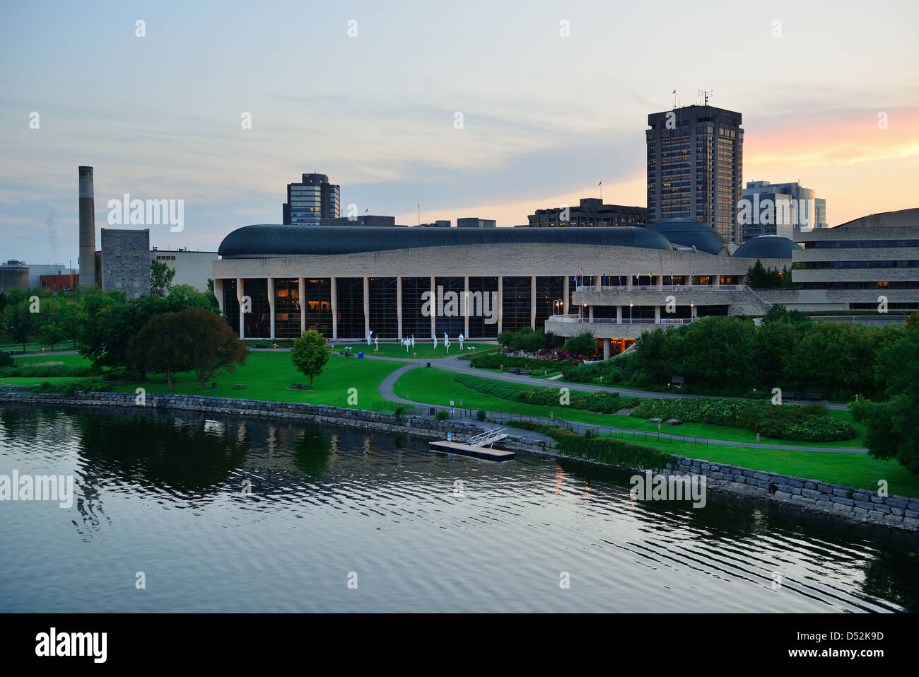 Ottawa sunset over river with historical architecture Stock Photo - Alamy