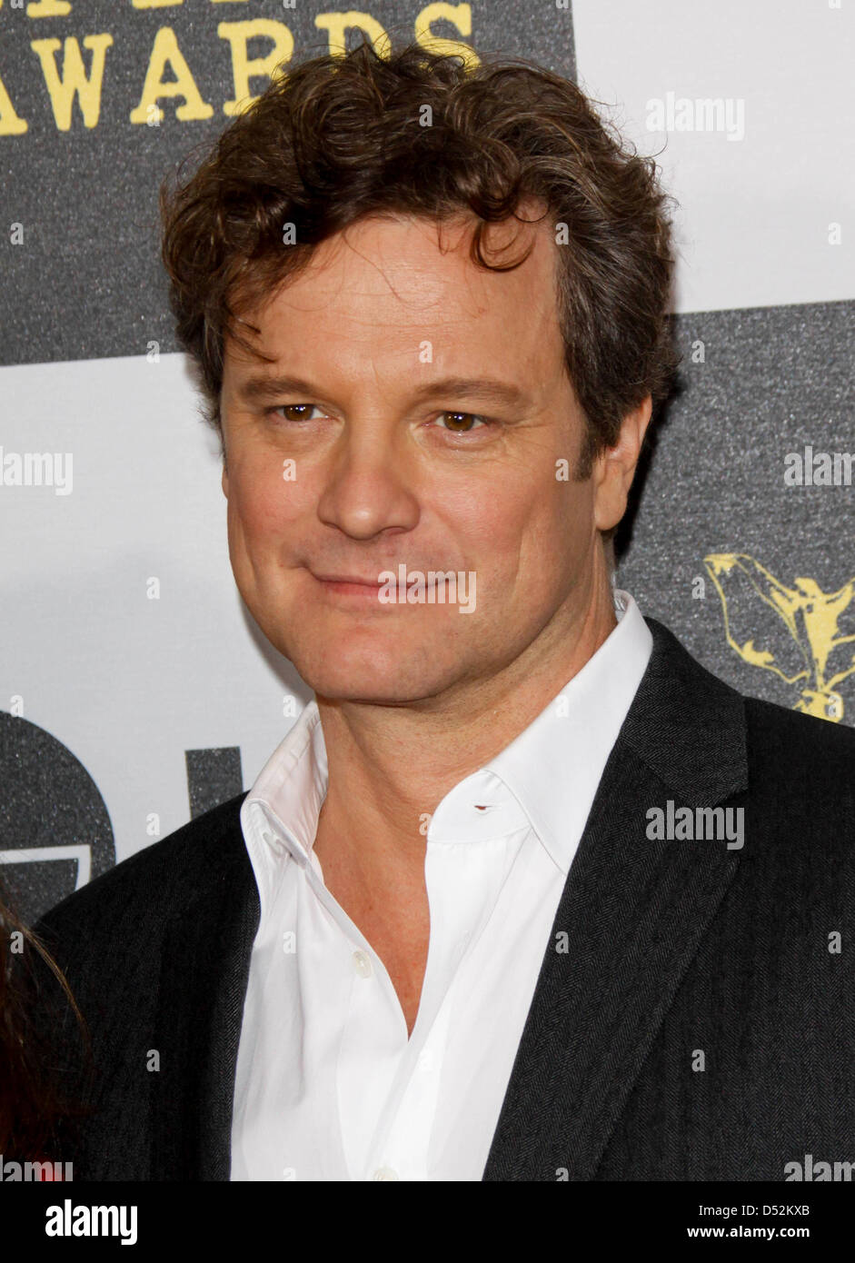 British actor Colin Firth arrives for the 25th Film Independent Spirit ...