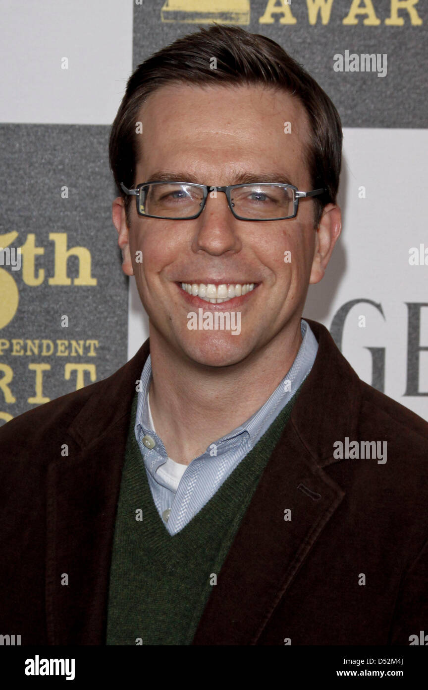 US actor Ed Helms arrives for the 25th Film Independent Spirit Awards ...