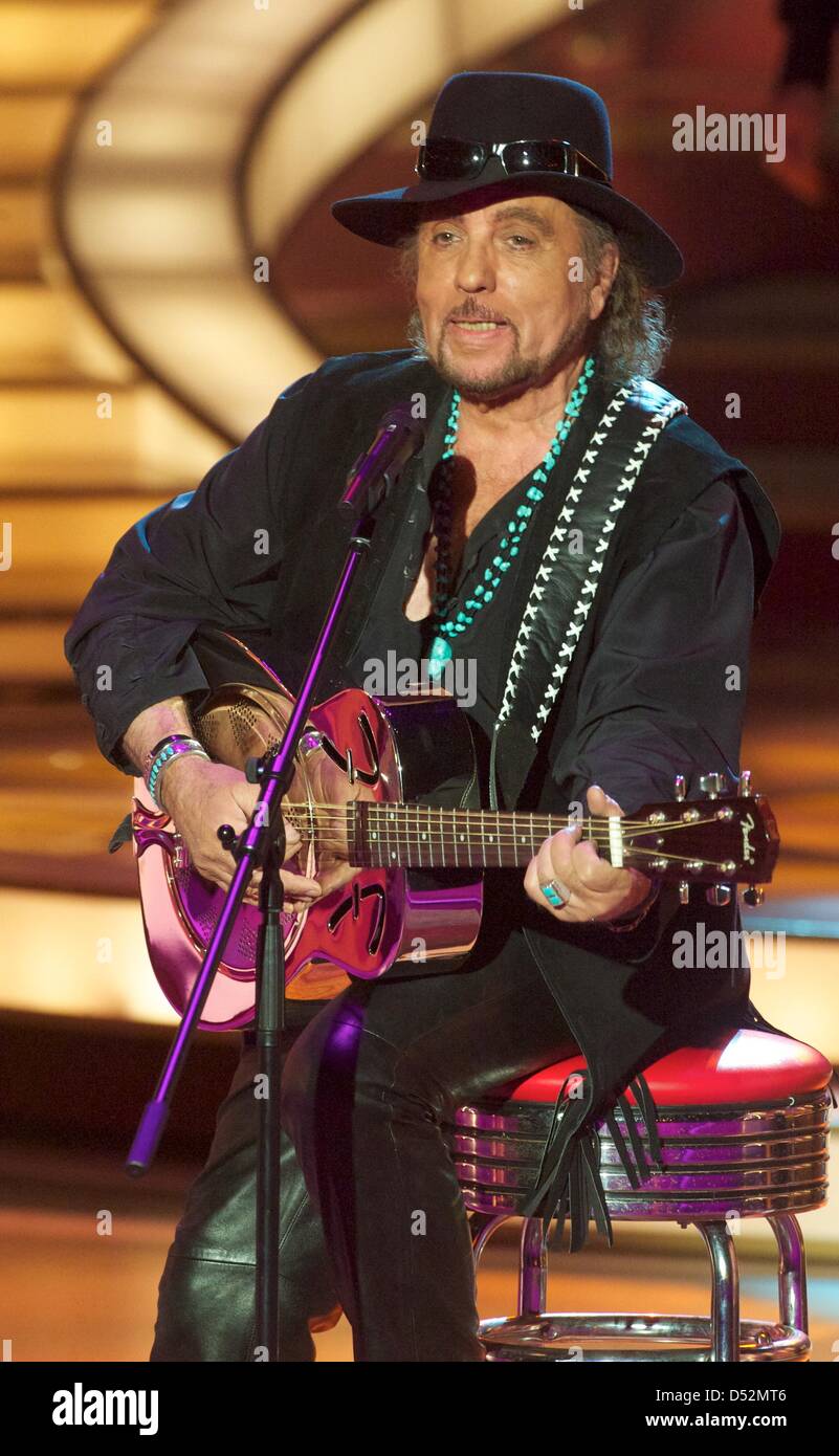 French singer Danyel Gerard on stage during the tv-show ''Welcome to ...