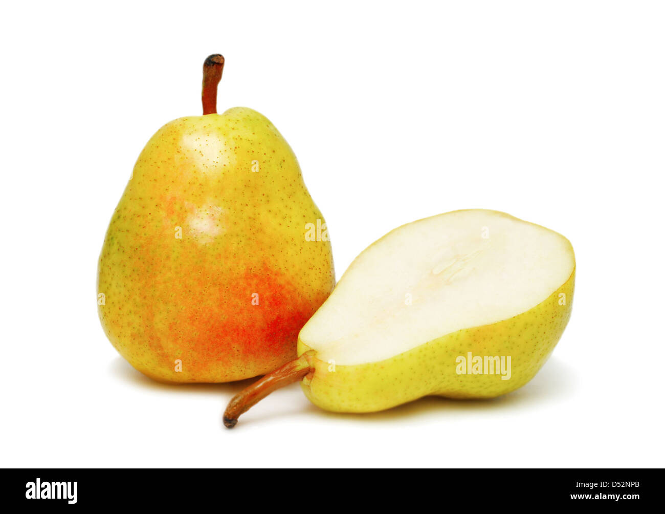 Two ripe pear isolated on white background Stock Photo - Alamy