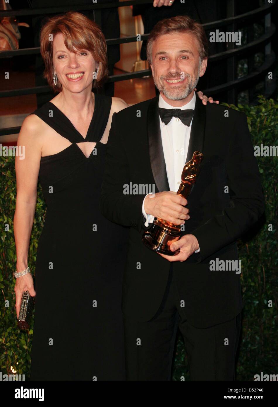 Actor Christoph Waltz and partner Judith Holste arrive at the Vanity ...