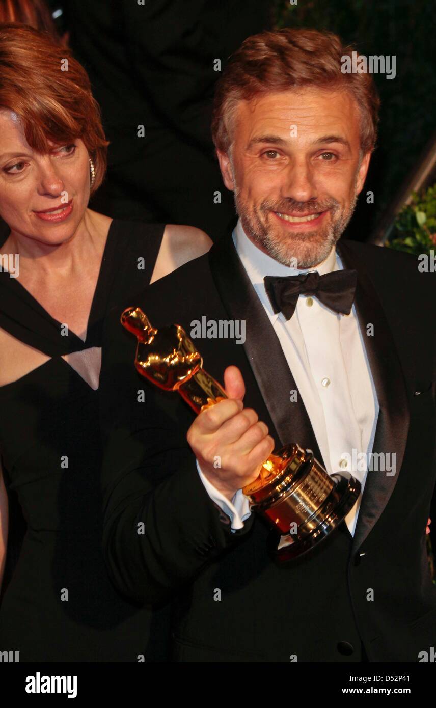 Actor Christoph Waltz and partner Judith Holste arrive at the Vanity ...