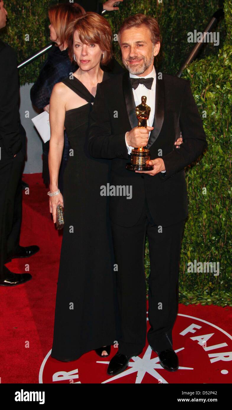 Actor Christoph Waltz and partner Judith Holste arrive at the Vanity ...