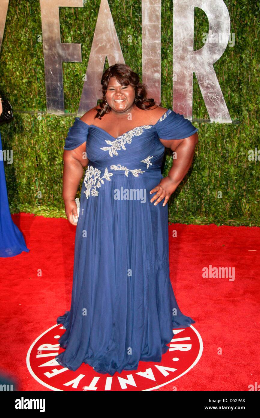 Actress Gabourey Sidibe arrives at the Vanity Fair Oscar Party at ...