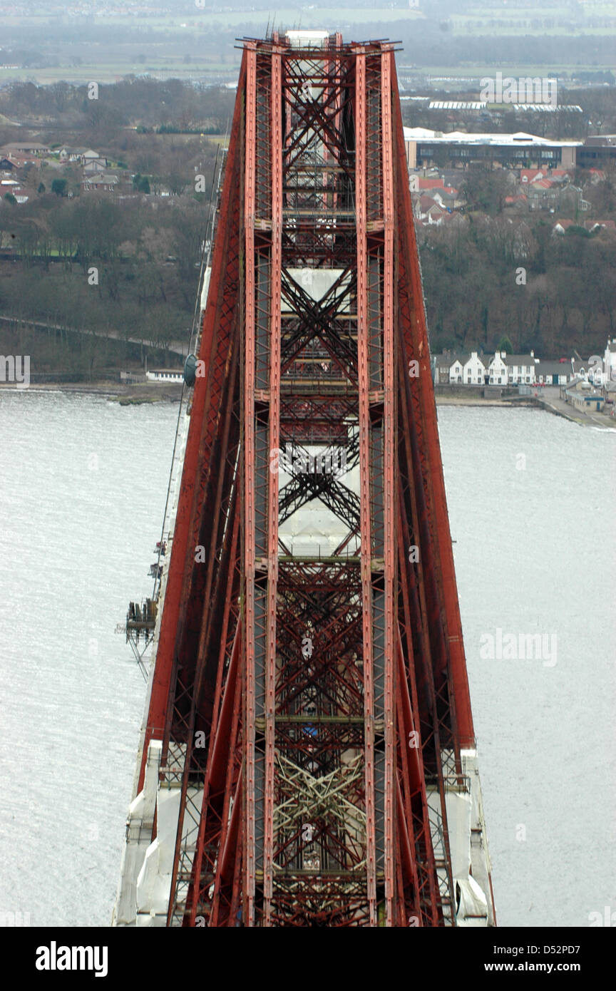 Forth Rail Bridge taken from the top of the bridge Stock Photo - Alamy