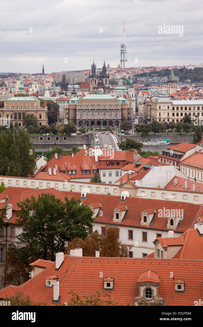 View of the City of Prague from Prague Castle Stock Photo - Alamy