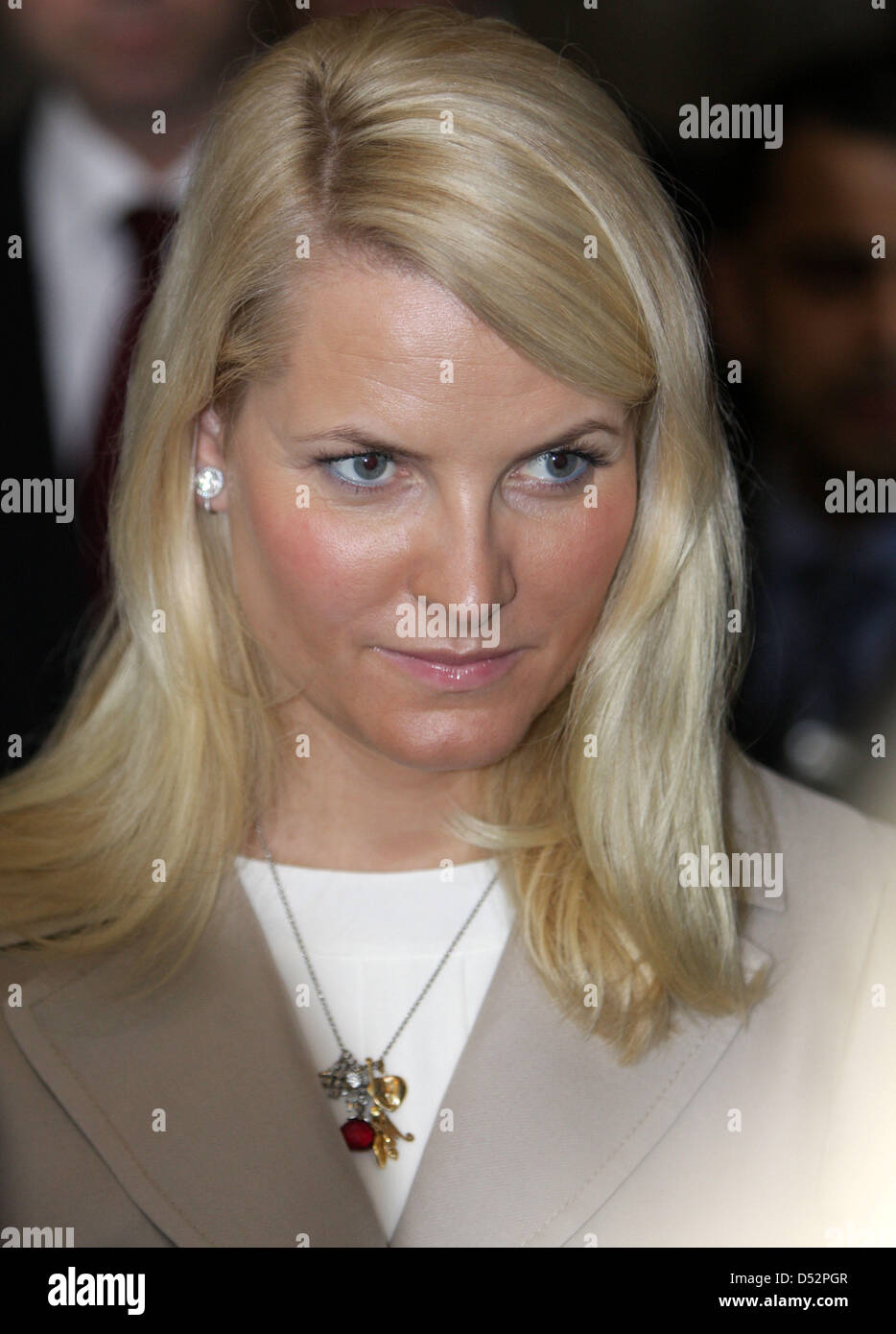 Norwegian Crown Princess Mette-Marit attends a press conference at the ...