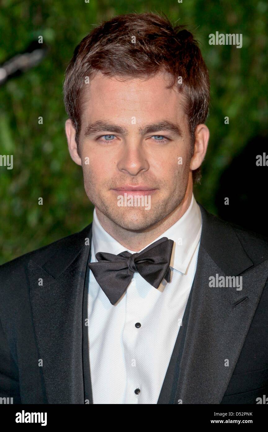 US actor Chris Pine arrives at the Vanity Fair Oscar Party at Sunset ...