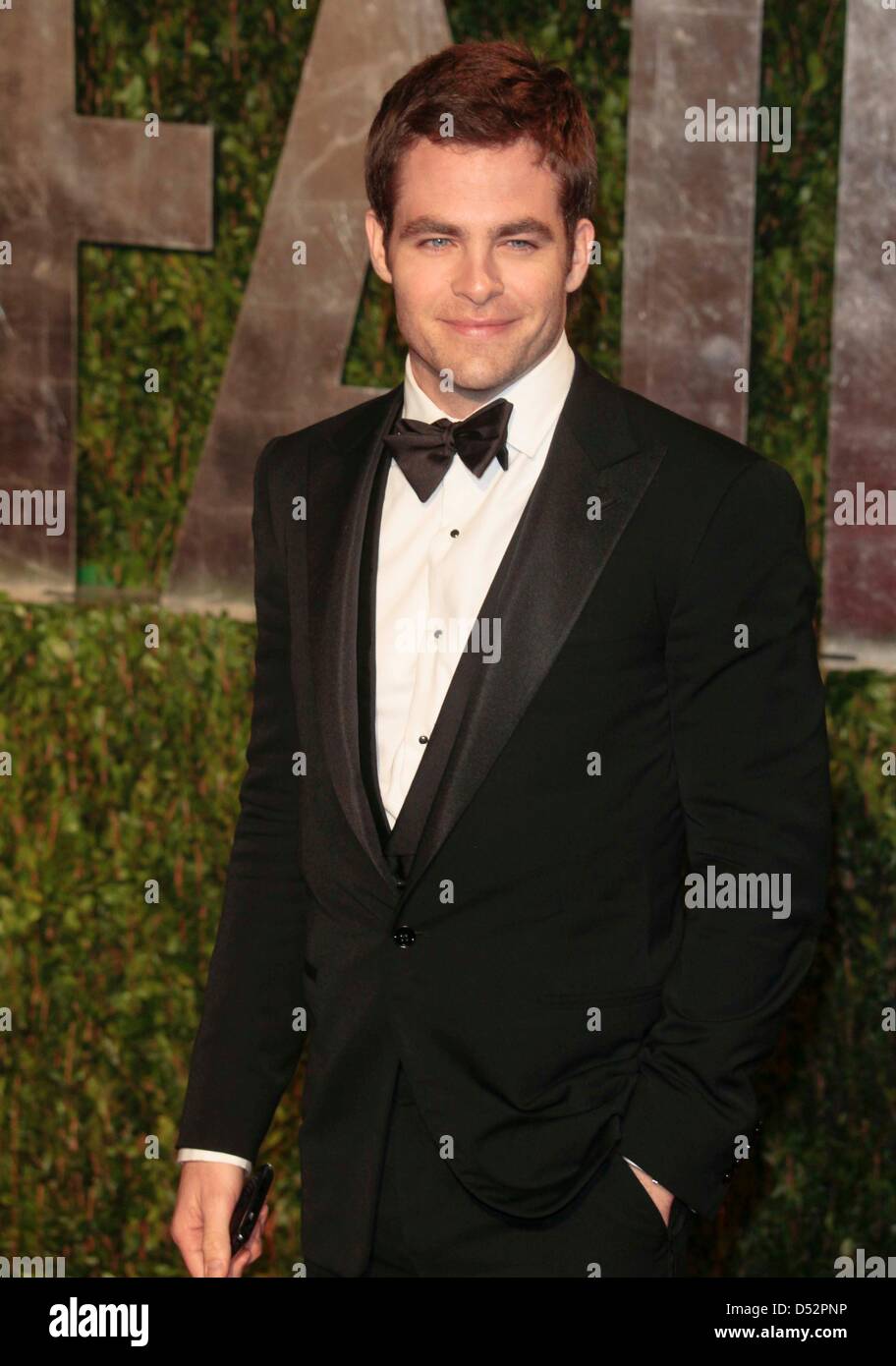 US actor Chris Pine arrives at the Vanity Fair Oscar Party at Sunset ...