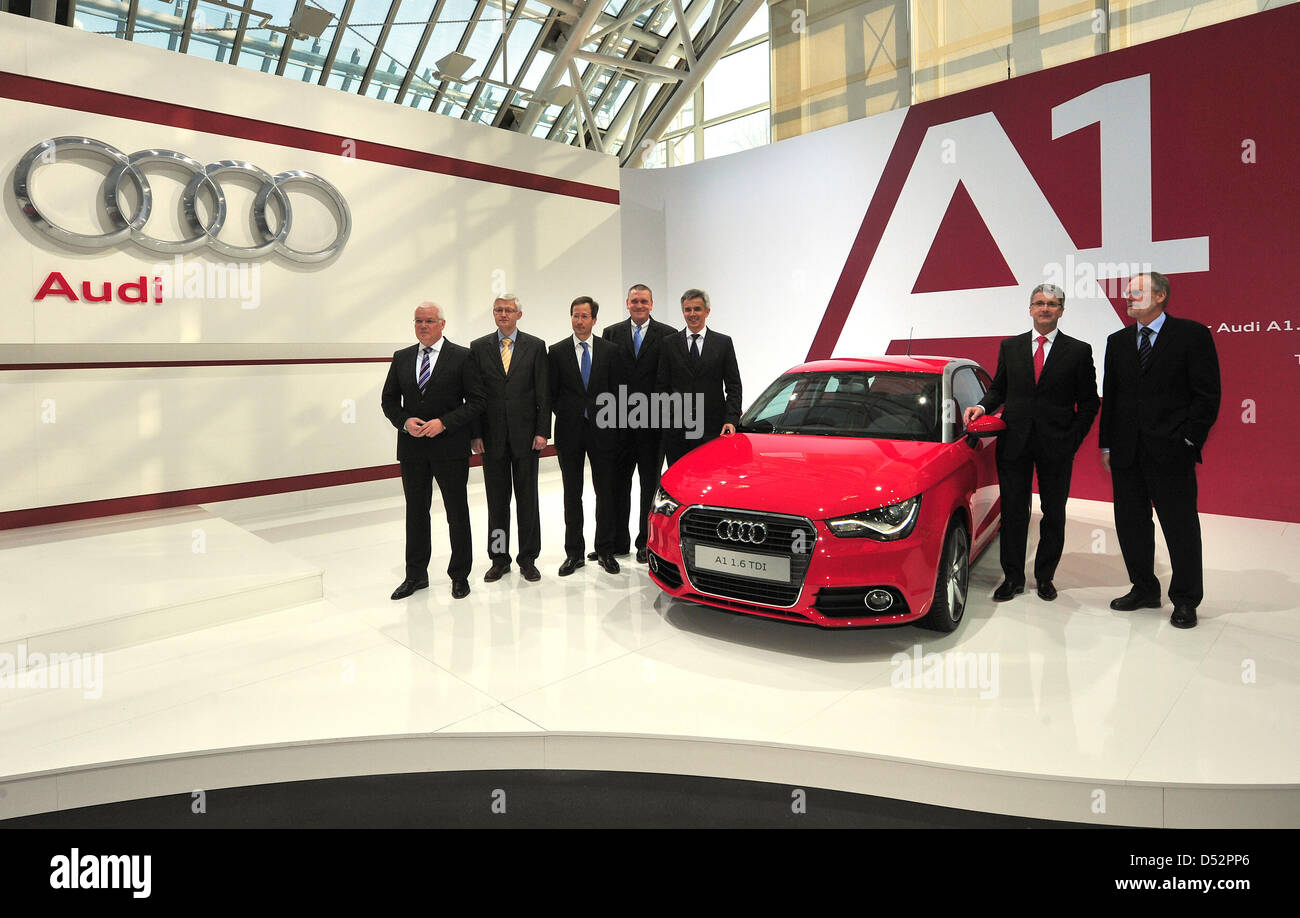 The board of Audi AG, Michael Dick (L-R), Werner Widuckel, Axel ...