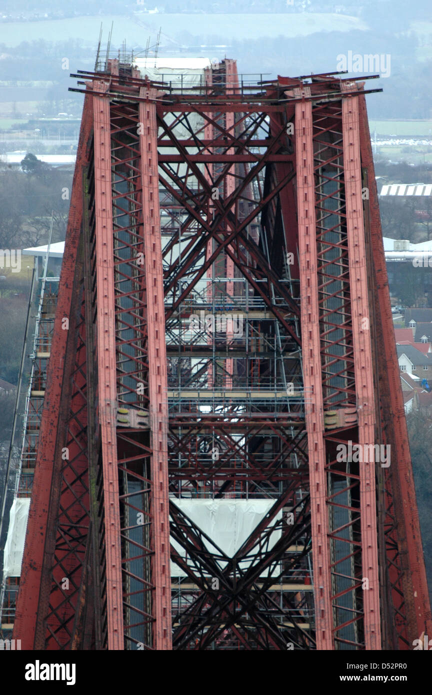 Forth Rail Bridge taken from the top of the bridge Stock Photo - Alamy