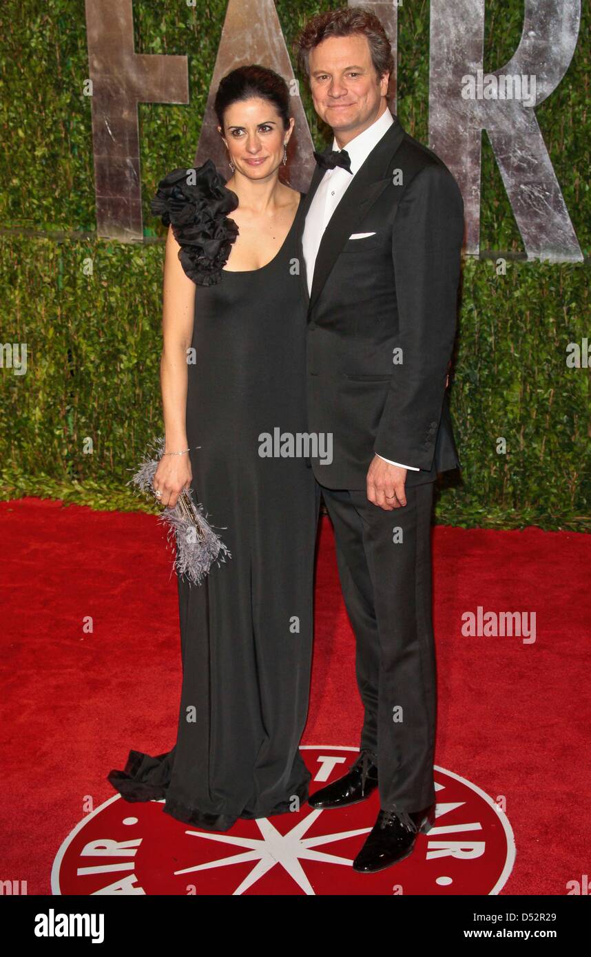 British actor Colin Firth and his wife Livia Giuggioli arrive at the ...