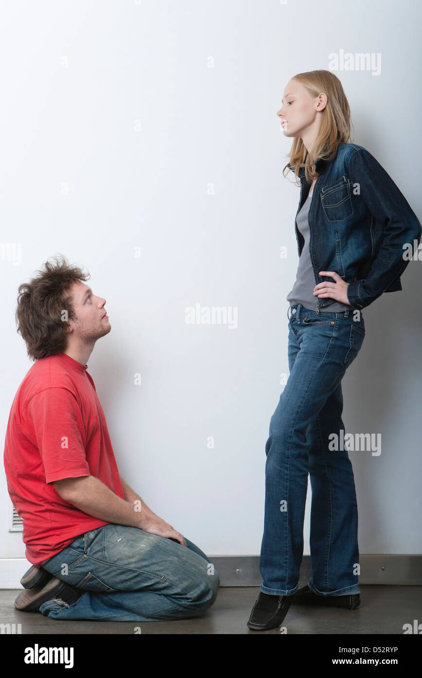 Person Kneeling Front View