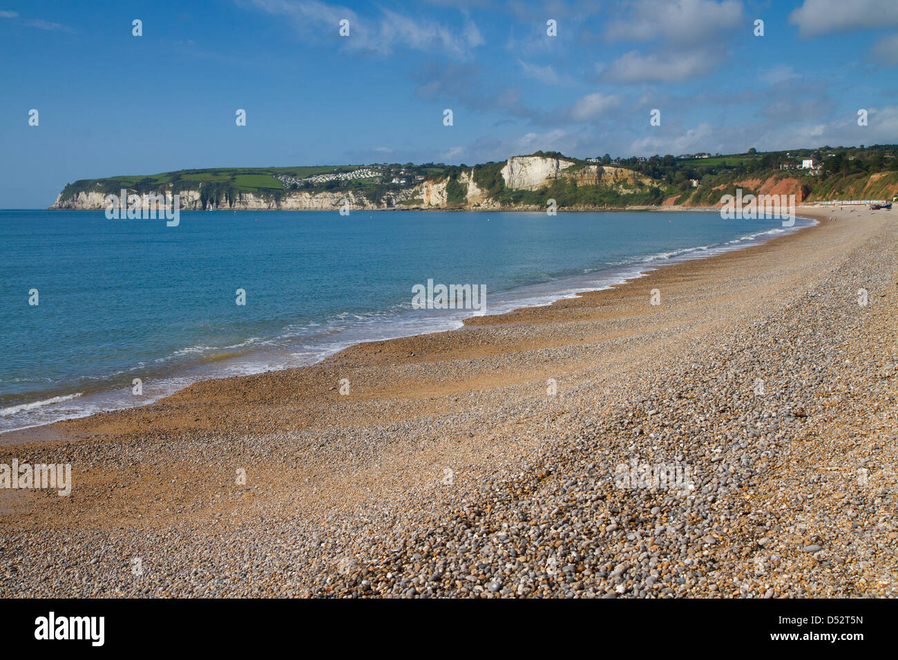 Seaton beach coast and cliffs Devon England. On the South Coast near to ...