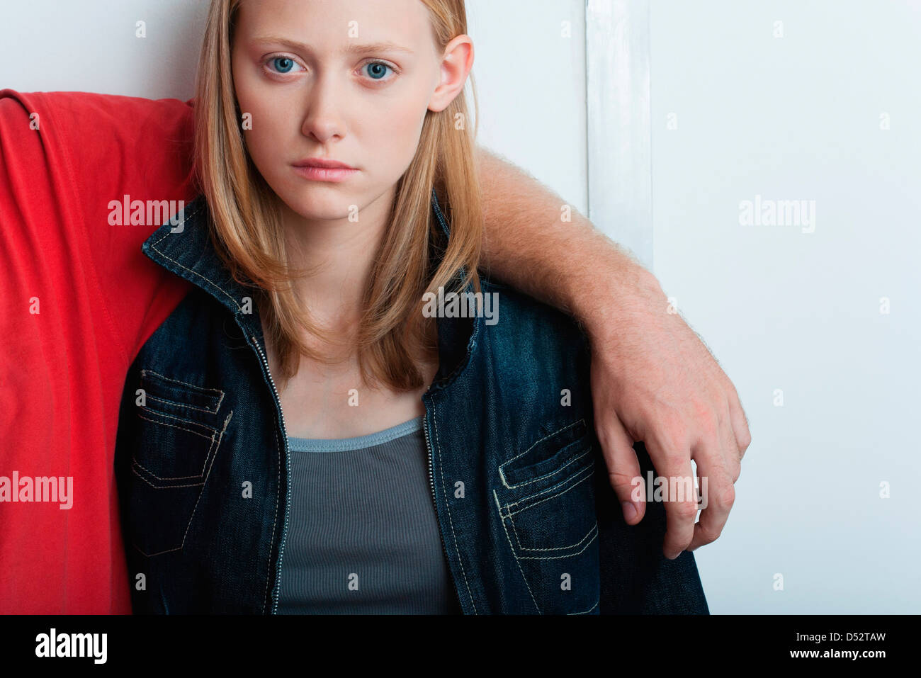 Young woman with boyfriend, portrait Stock Photo - Alamy
