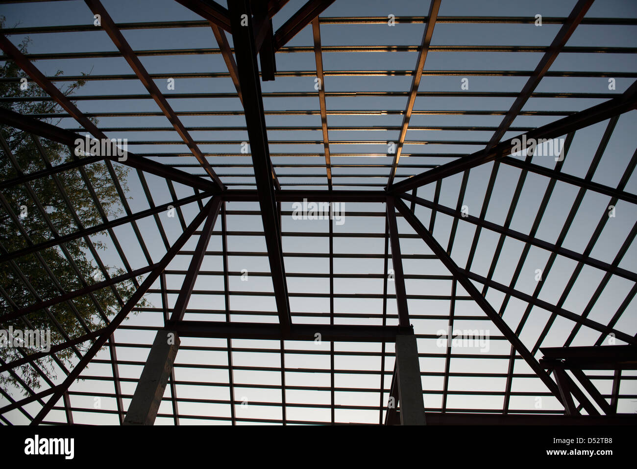 Thai house rafter construction with steel beam, normally used materials ...