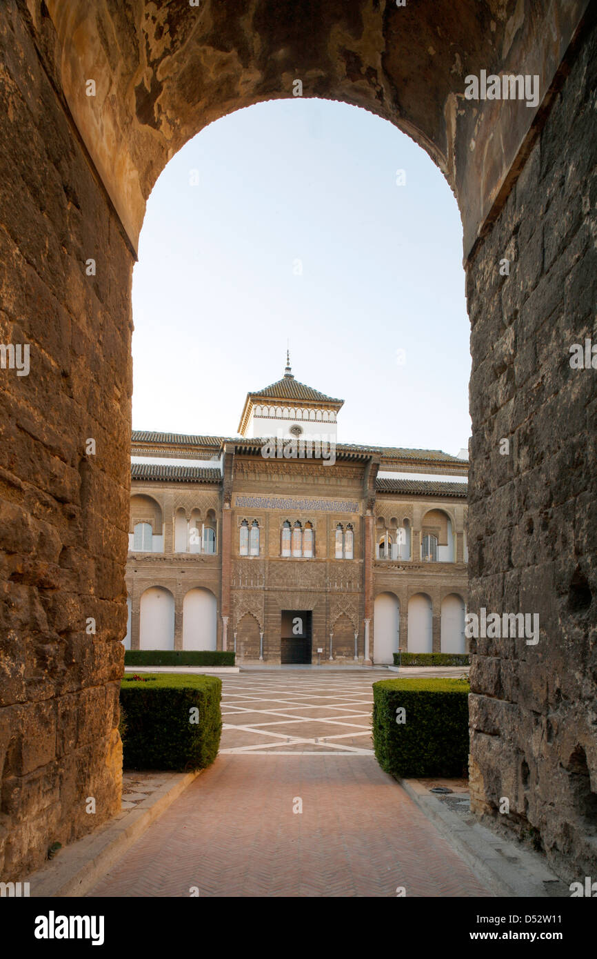 The alcazar, Seville, Moorish Palace, Reales Alcazares, Spain Stock ...