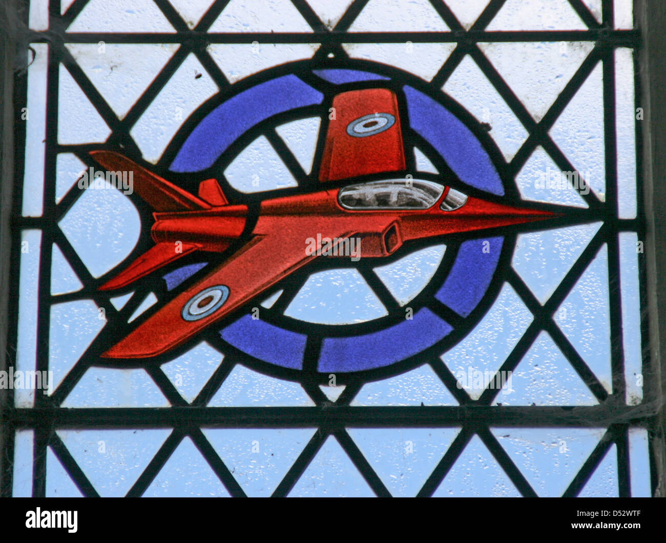 RAF memorial window detail Little Rissington Gloucestershire England UK ...