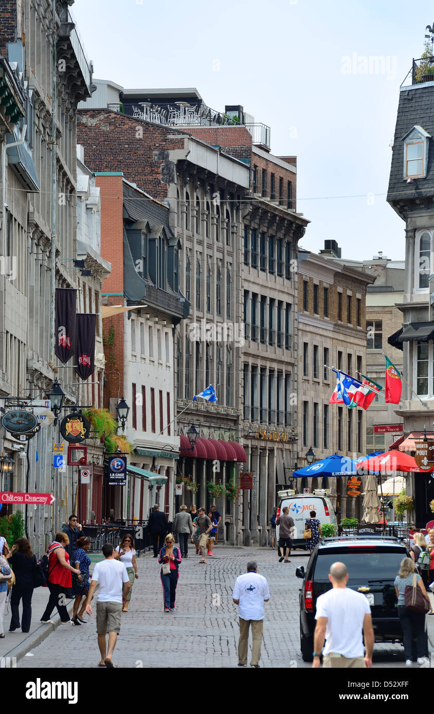 City old street view Stock Photo - Alamy