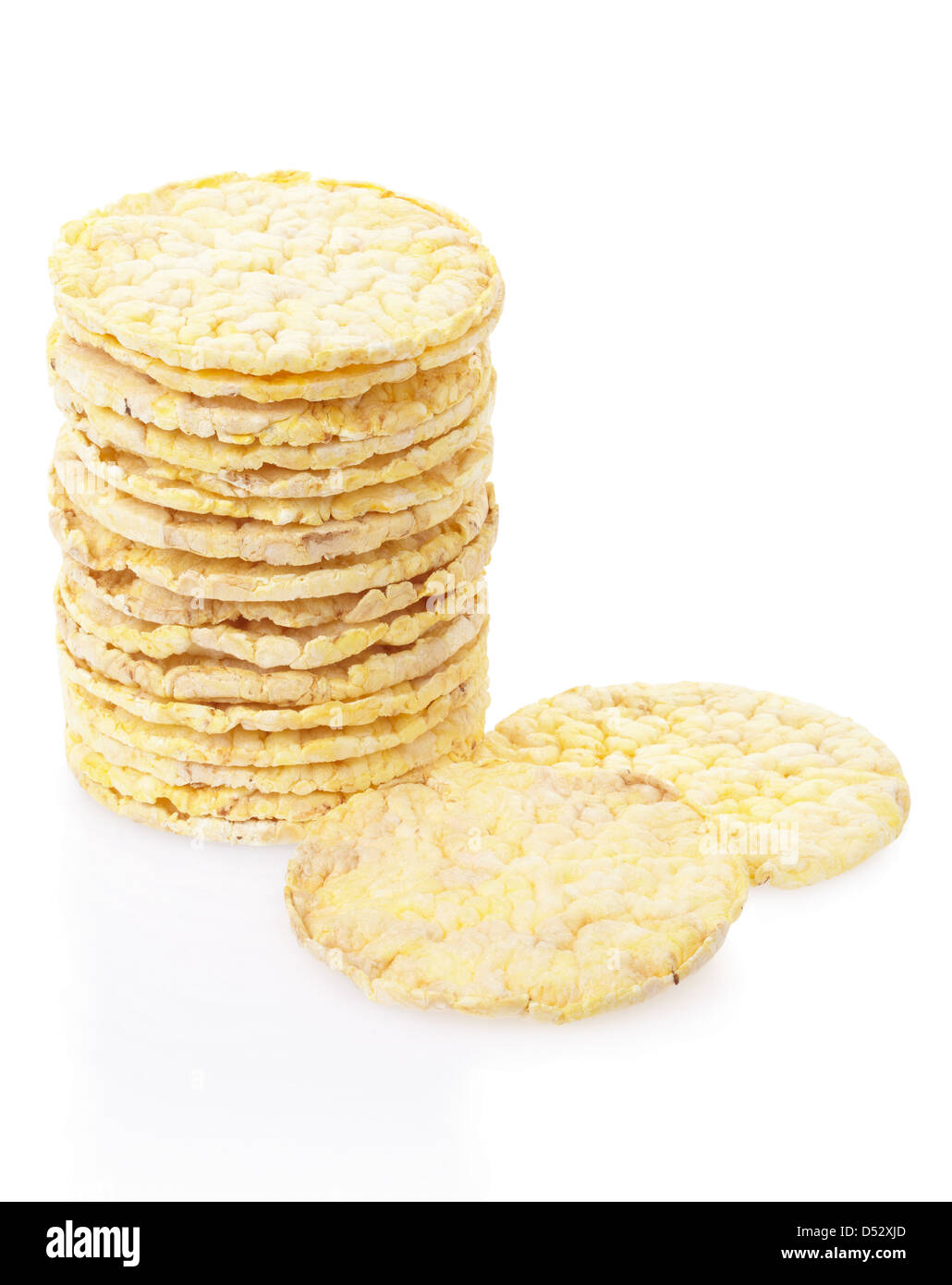 Corn crackers isolated on white, clipping path included Stock Photo - Alamy