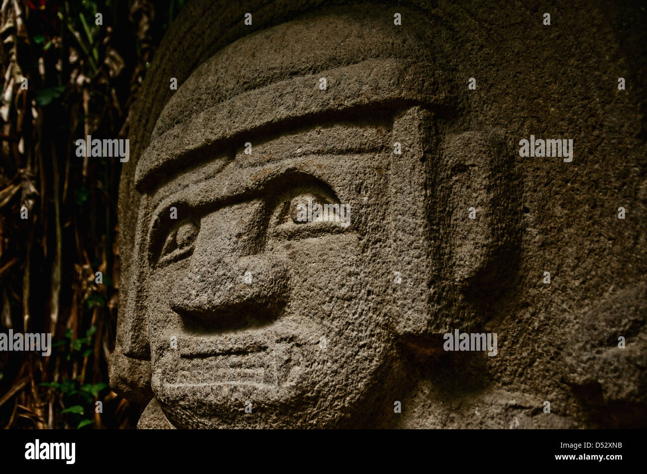 A pre-columbian statue in a forest in southern Colombia Stock Photo - Alamy