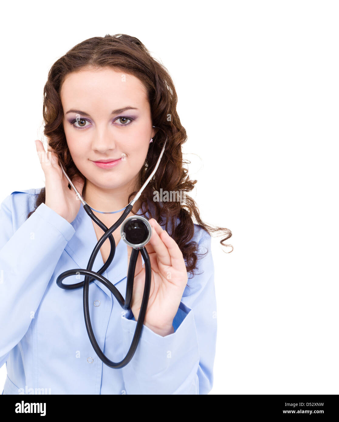 female doctor with stethoscope isolated Stock Photo - Alamy