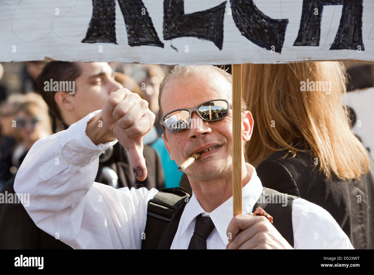 Berlin, Germany, supporters of the Occupy movement demonstrate in ...