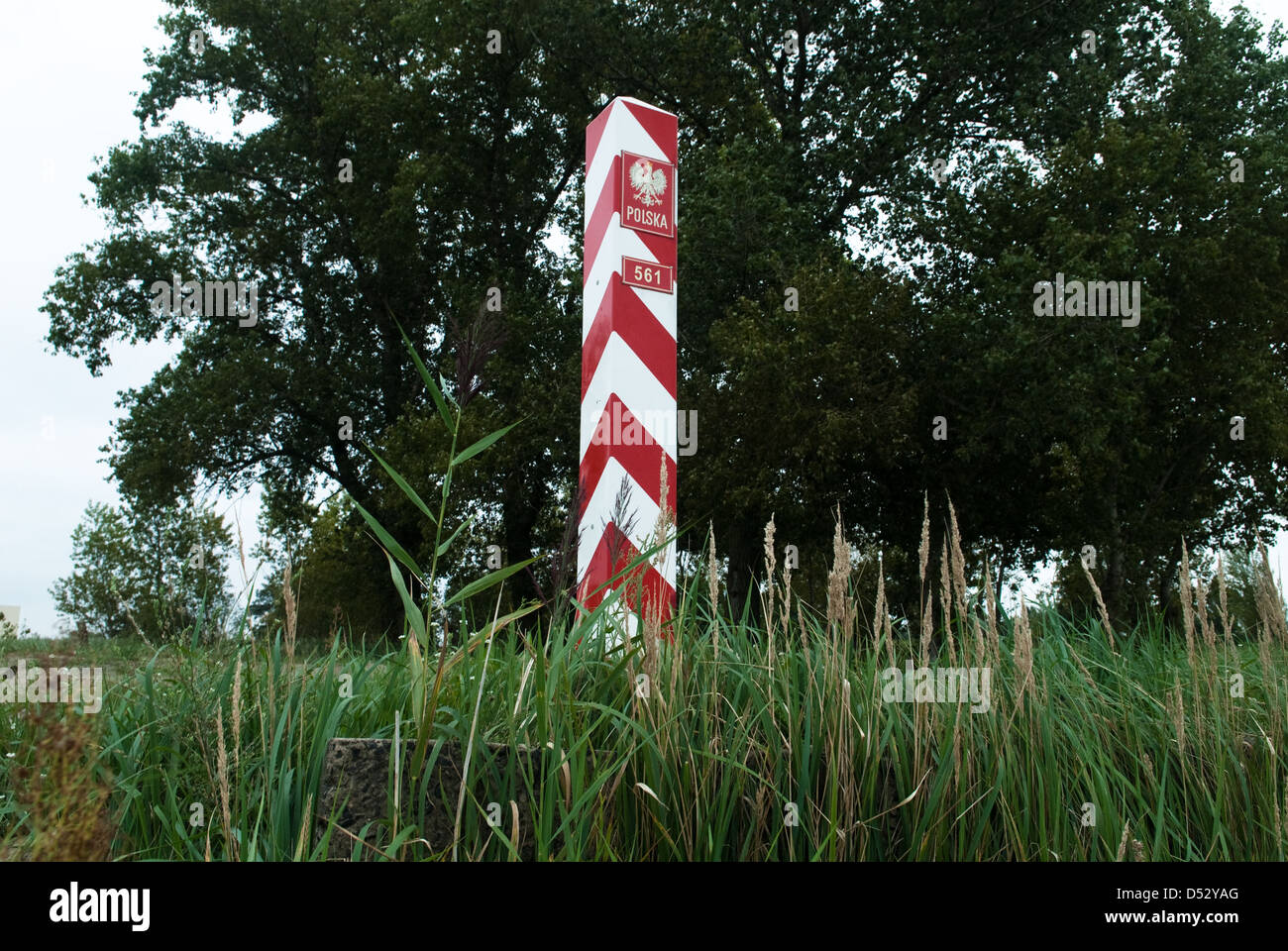 Polish border, landmark Stock Photo - Alamy
