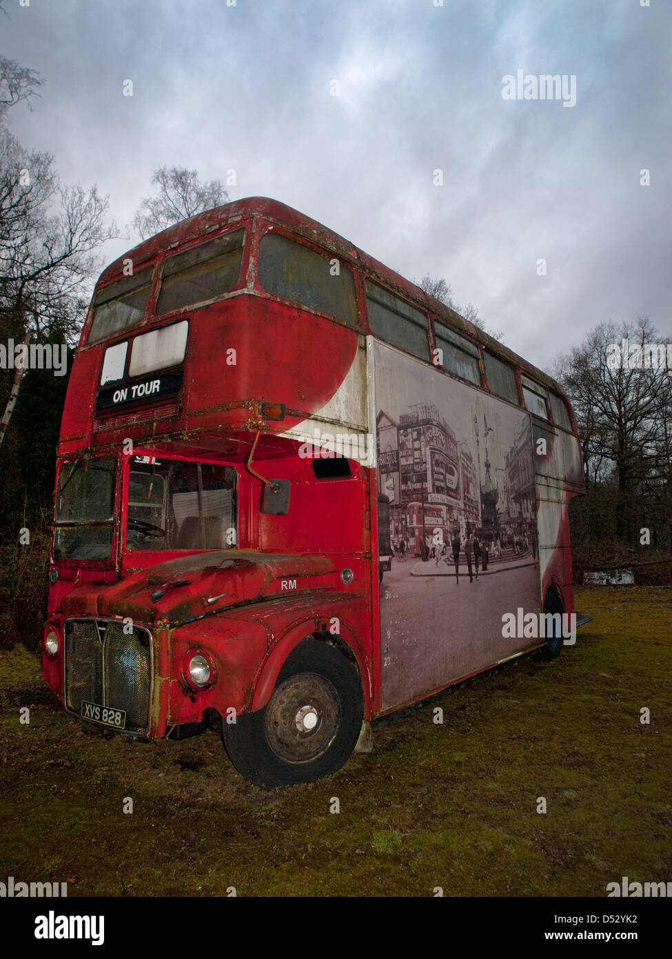 A Routemaster bus sits rusting in a field Stock Photo - Alamy