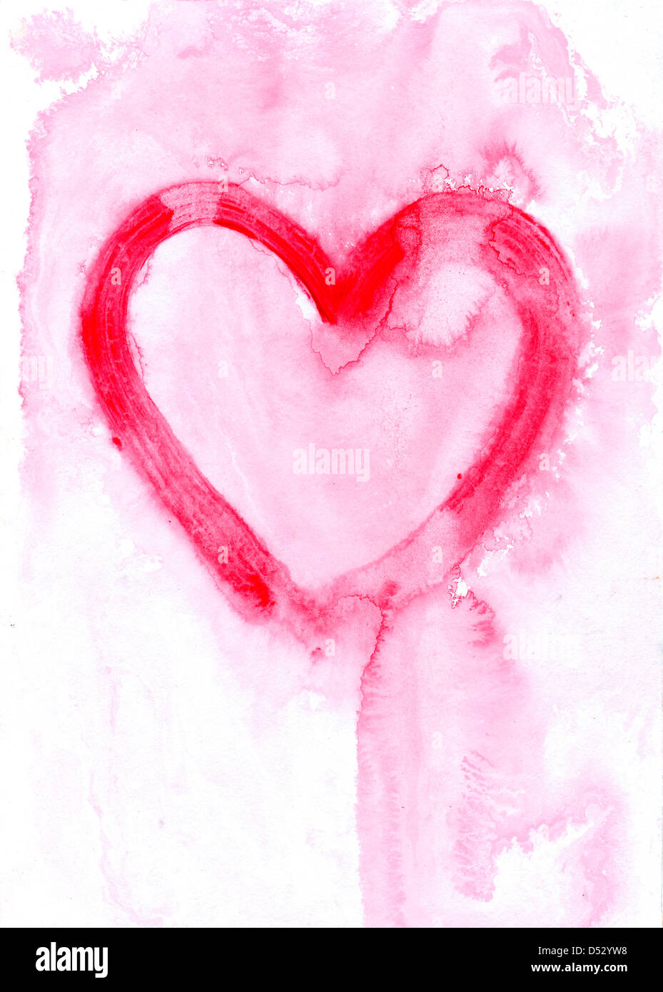 painted heart - symbol of love Stock Photo - Alamy
