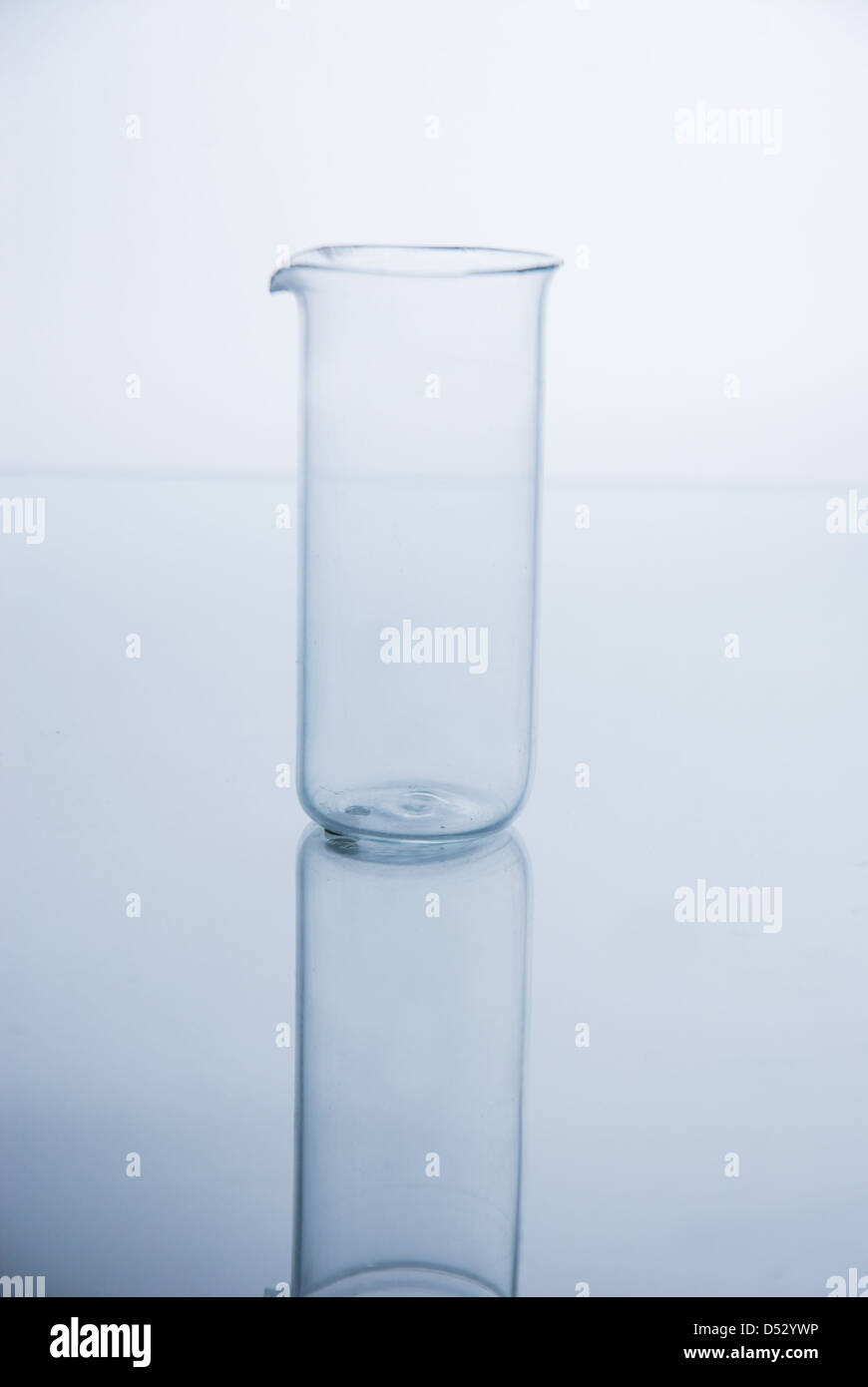 Laboratory glassware over white background Stock Photo - Alamy