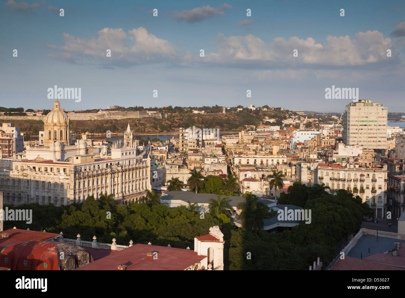 Cuba, Havana, elevated city view above Museo de la Revolucion and ...