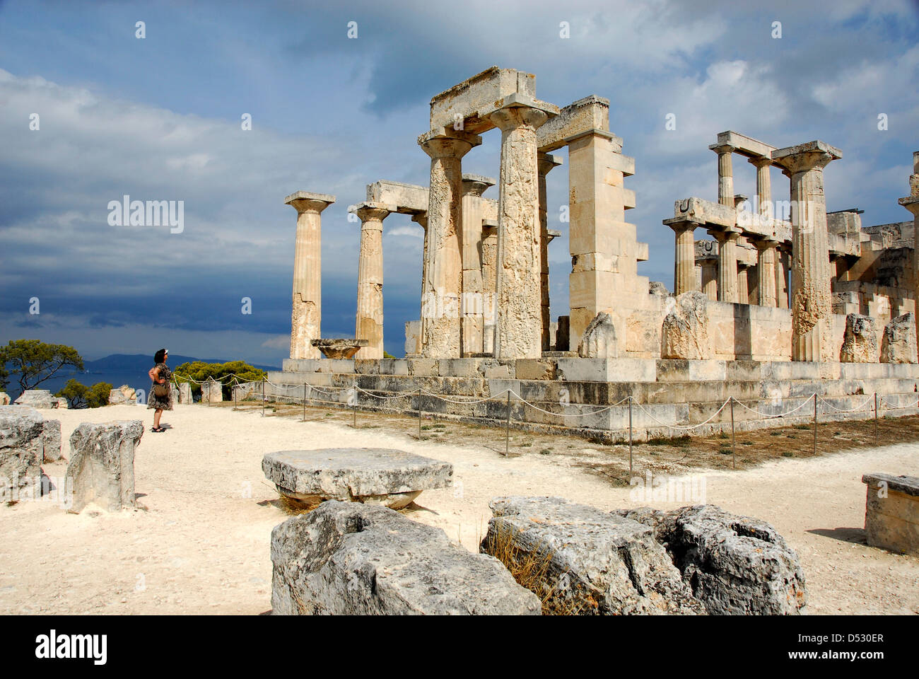 Temple of Aphaia on the Greek island of Aegina, Greece Stock Photo - Alamy